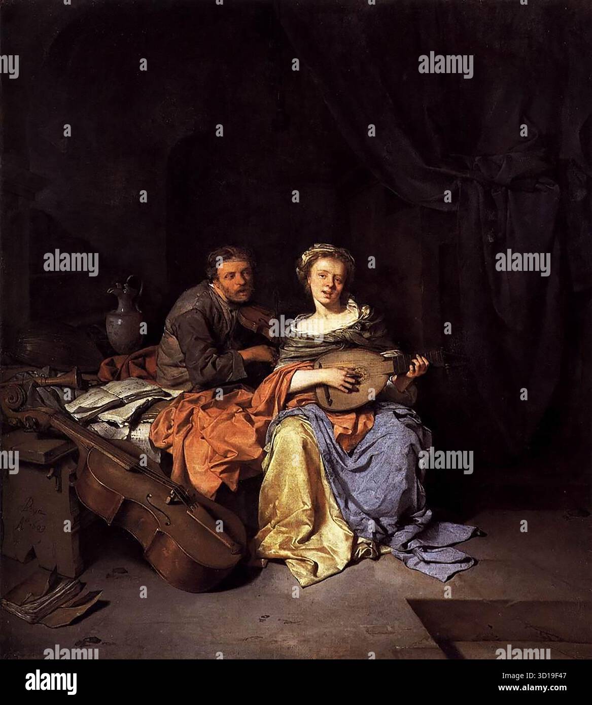 Lute rests beside hi-res stock photography and images - Alamy