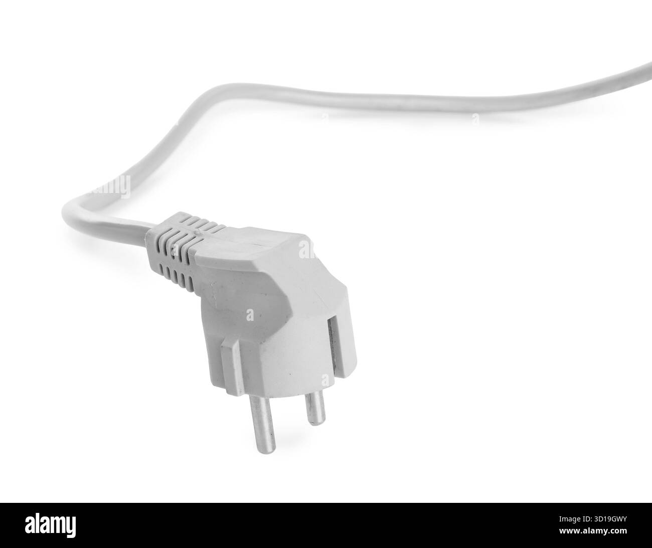 Grey wire plug isolated Black and White Stock Photos & Images - Alamy