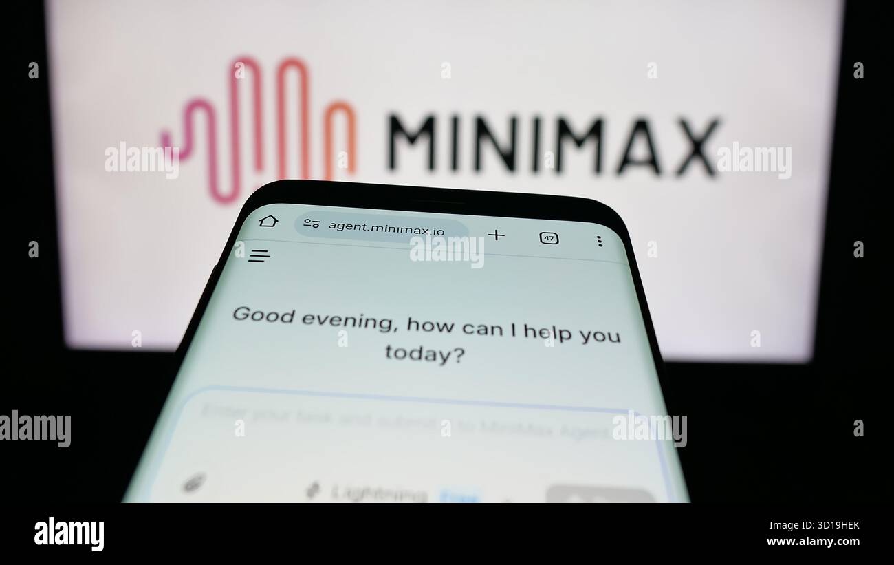 Stuttgart, Germany - 10-22-2025: Mobile phone with website of ...