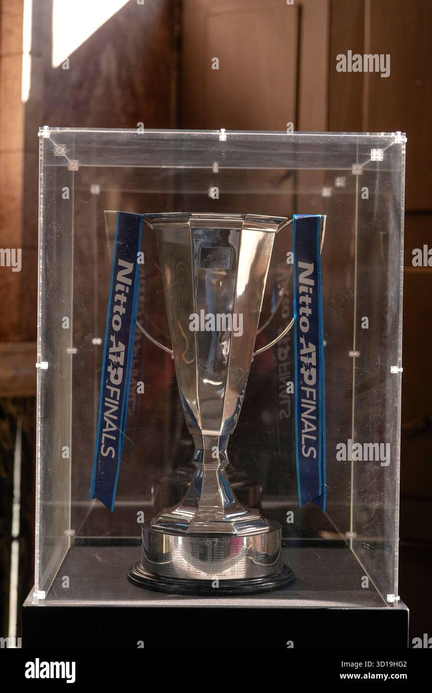Trophy Tour 2025. The Nitto ATP Finals trophy arrives at the City Hall ...