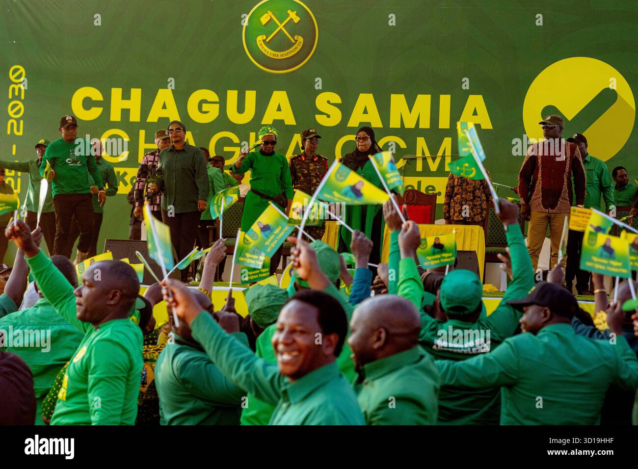 Tanzania's President Samia Suluhu Hassan, the presidential candidate of ...