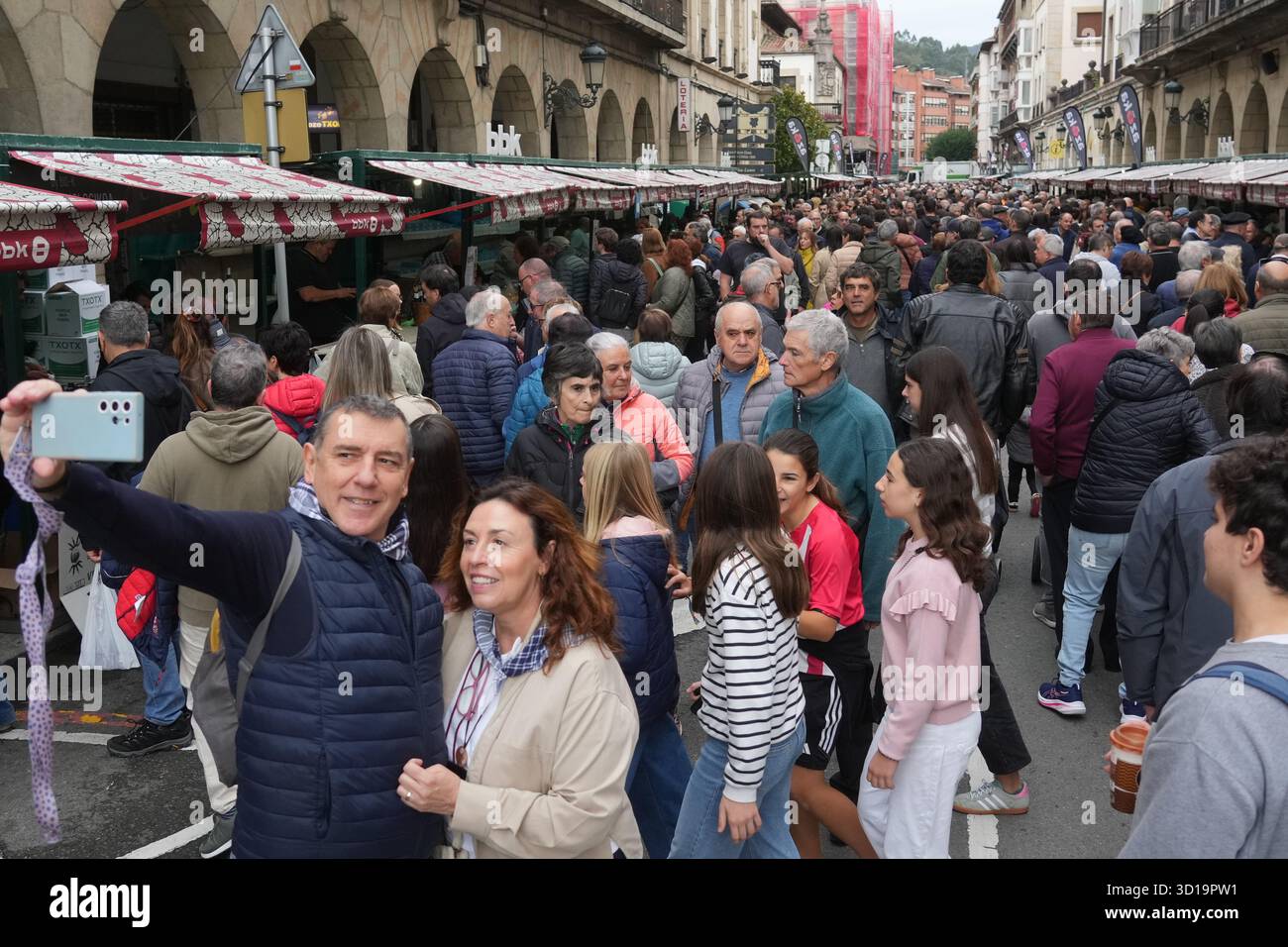 Attendees at the Last Monday of Gernika market, October 27, 2025, in ...