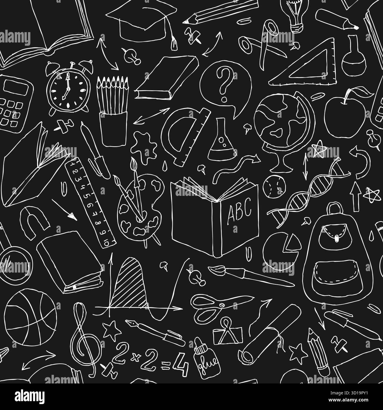 Calculator pencil classroom Black and White Stock Photos & Images - Alamy