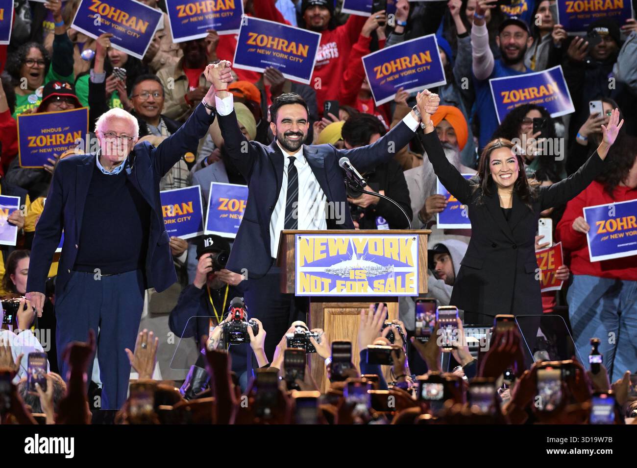 Bernie sanders and zohran mamdani hi-res stock photography and images ...