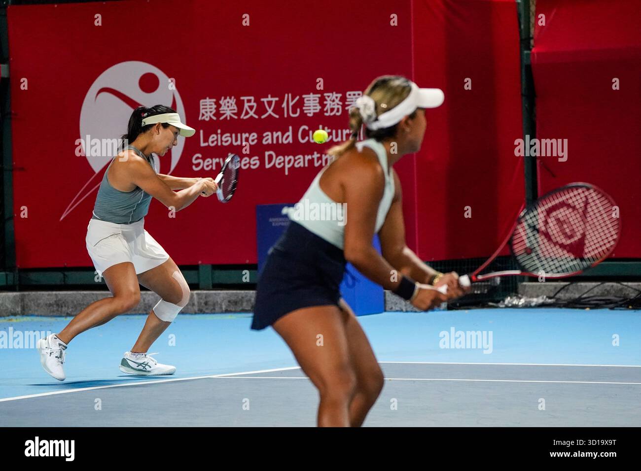 American tennis player Sabrina Santamaria and Japanese tennis player ...