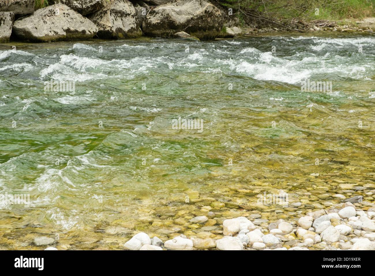 Wild Mountain River Flow, Scenic Alpine Landscape Stock Photo - Alamy