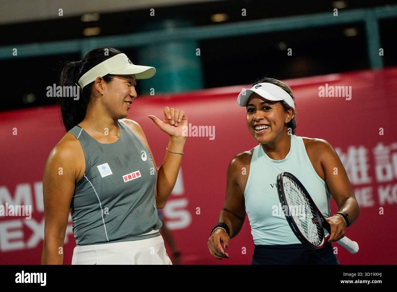 American tennis player Sabrina Santamaria and Japanese tennis player ...