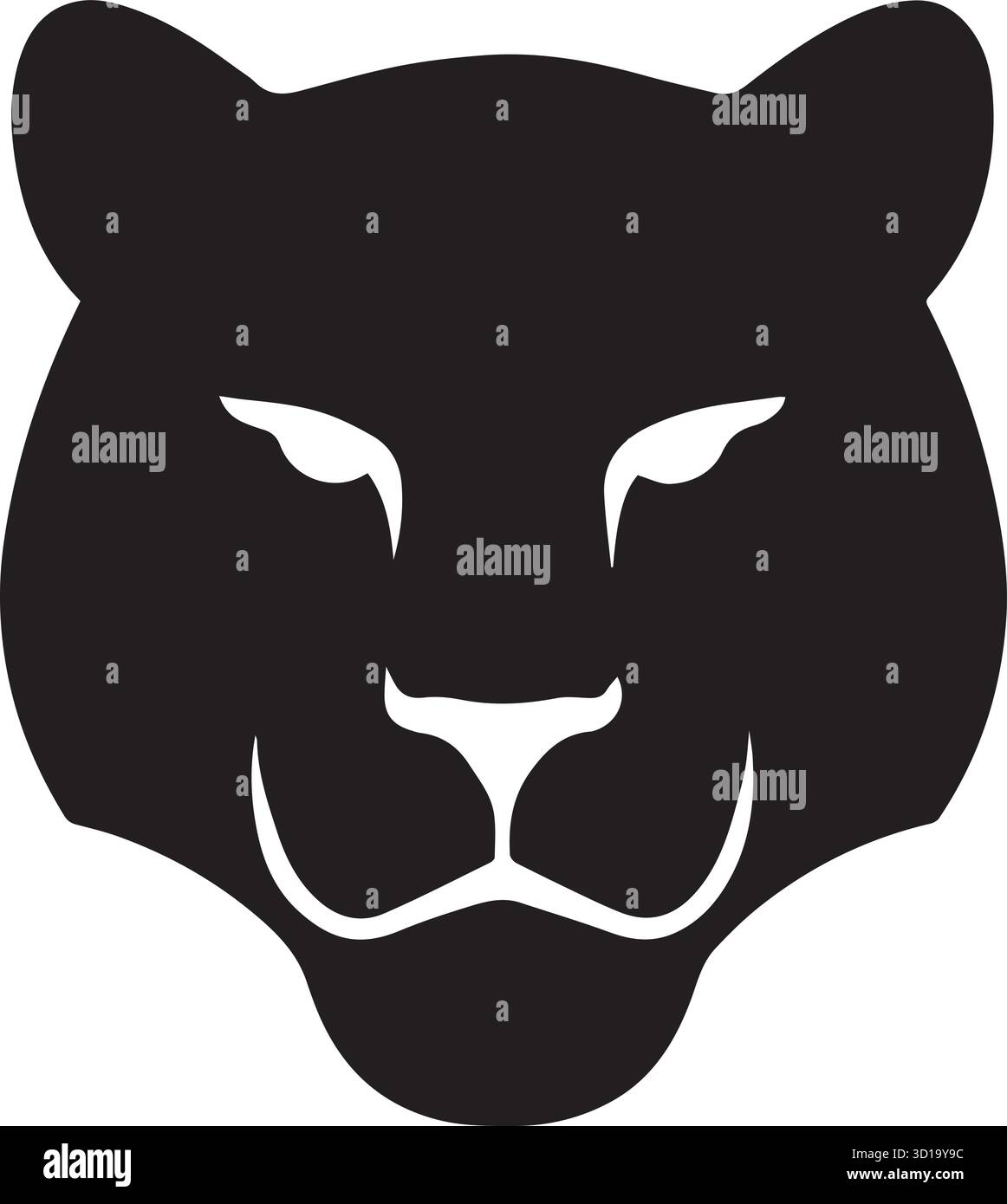 Black silhouette front face Stock Vector Images - Alamy