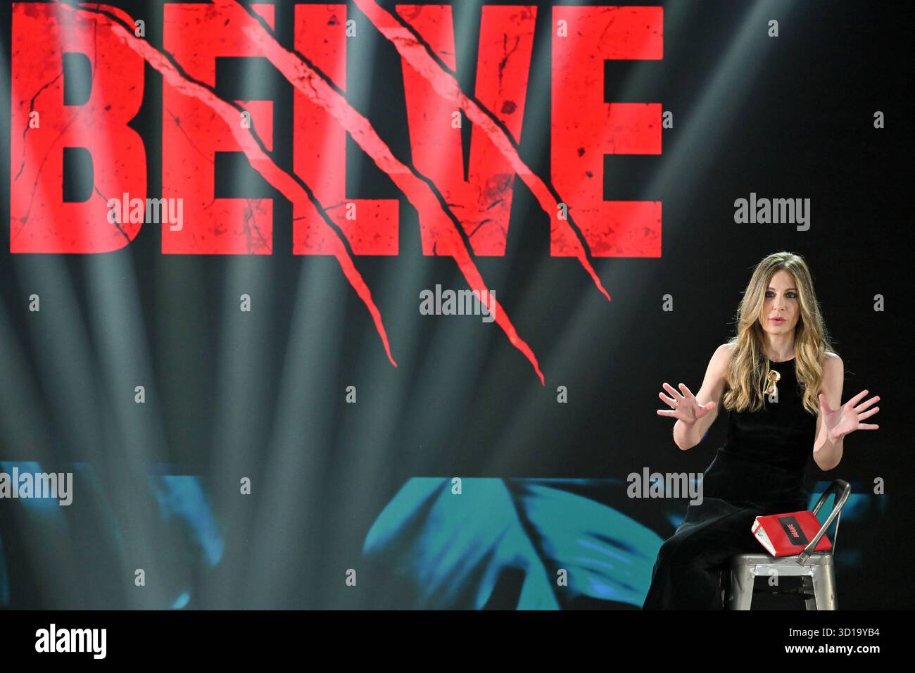 Italian presenter Francesca Fagnani in the first episode of the new ...