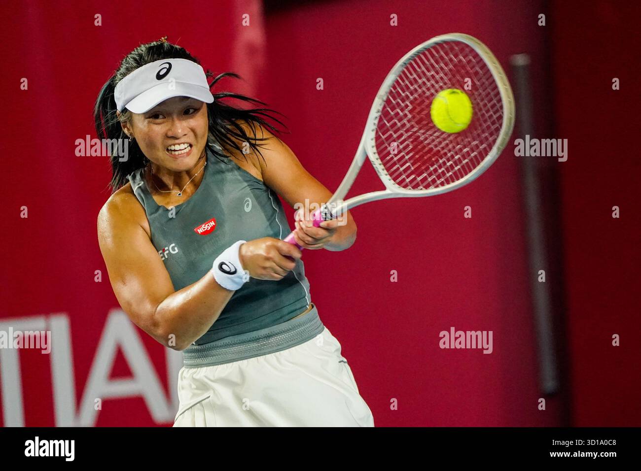 Hong Kong tennis player Cody Wong Hong-yi during a match at the Hong ...