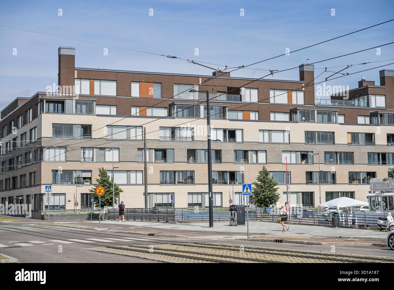 Wohnhäuser im Neubaugebiet Sompasaari, Helsinki, Finnland ...