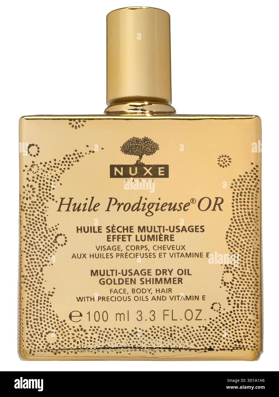 Golden beauty face oil Cut Out Stock Images & Pictures - Alamy