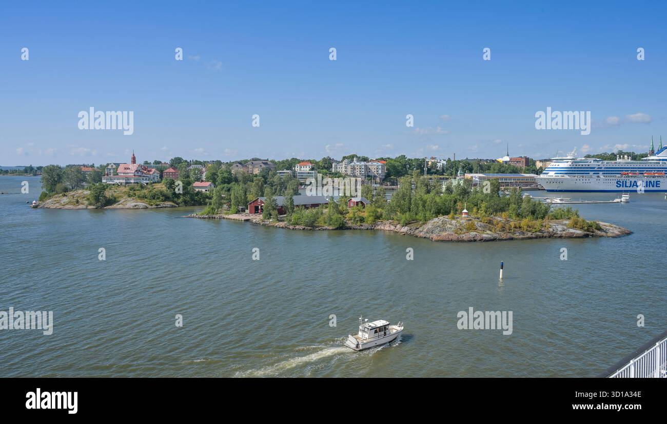 Inseln Luoto Klippan und Valkosaari, Schären, Hafen, Helsinki, Finnland ...