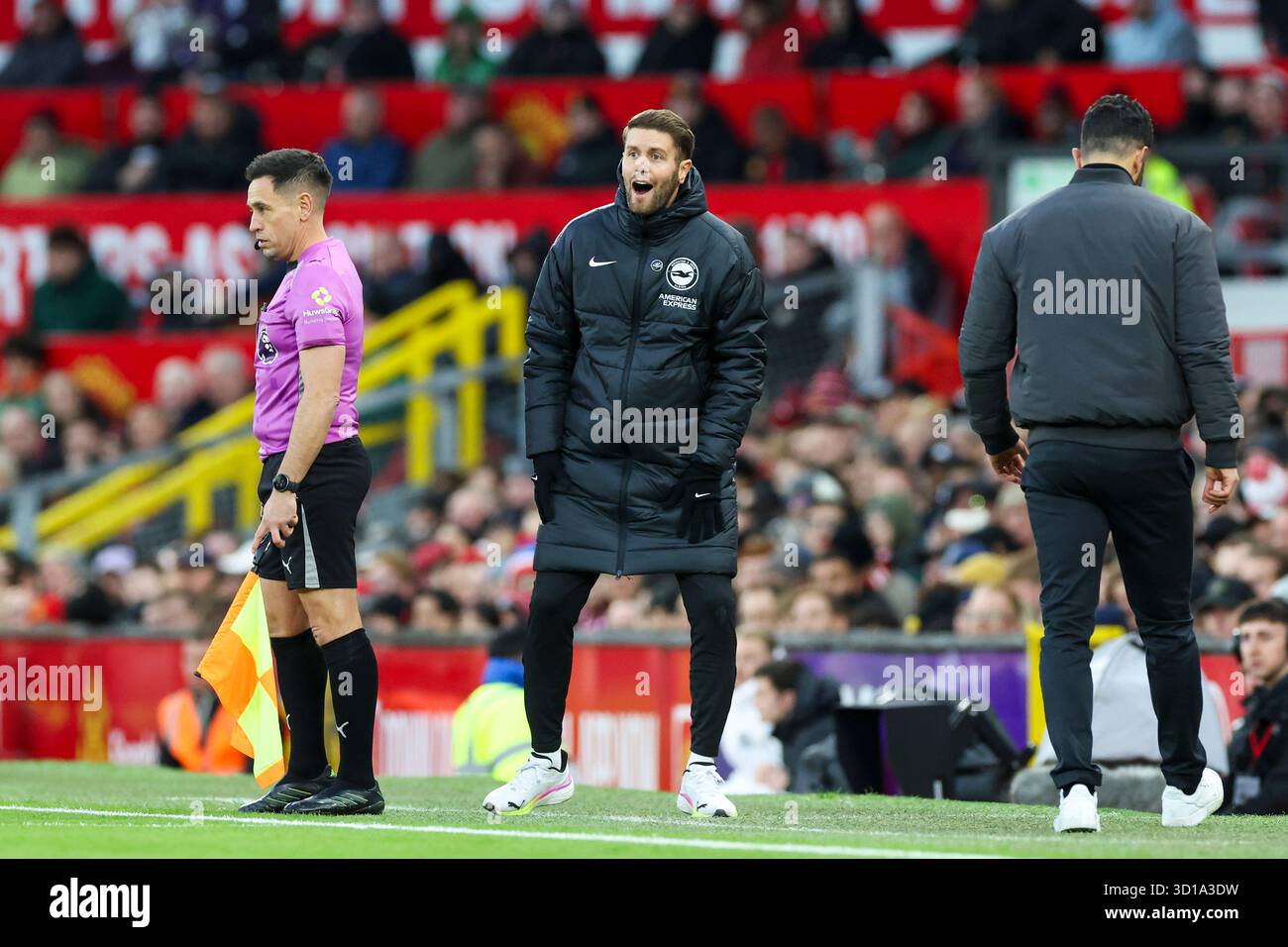 Brighton & Hove Albion Manager Fabian Hurzeler frustrated reacts during ...