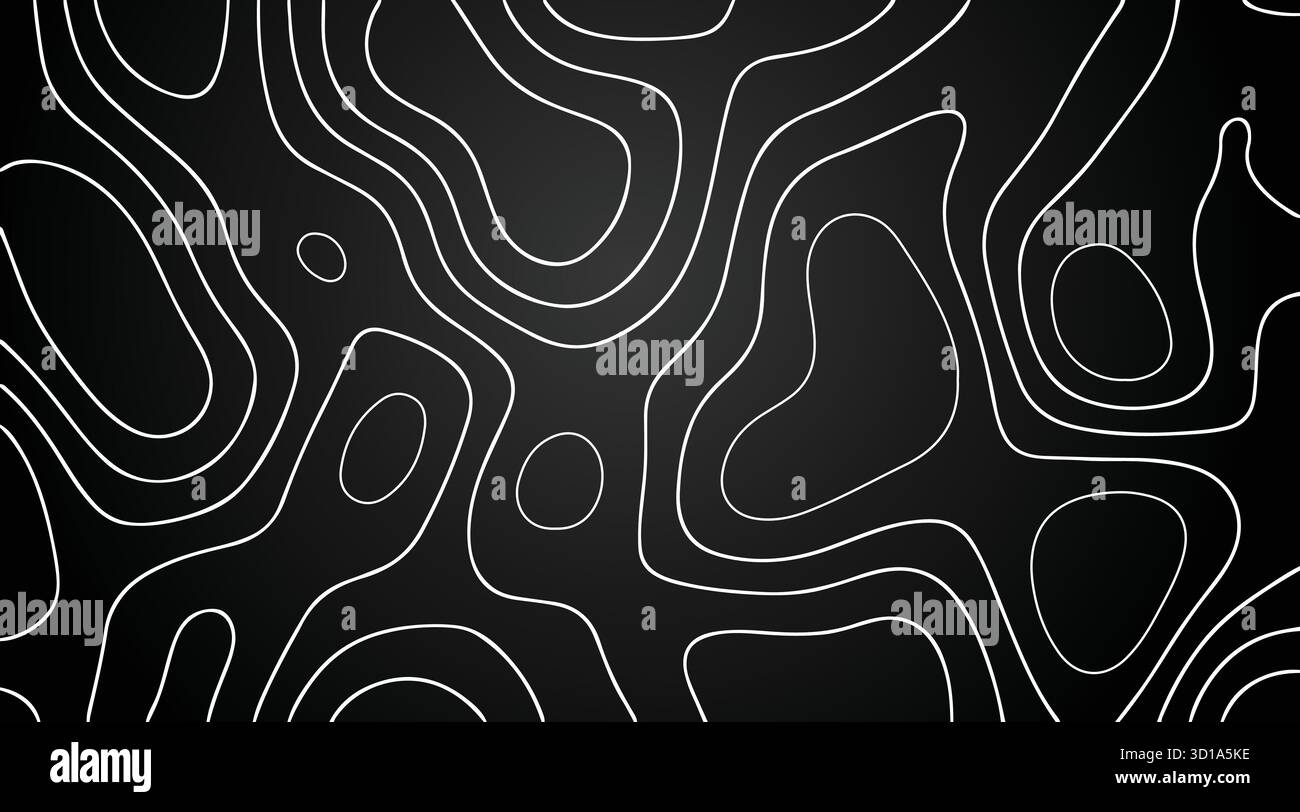 Black topographic background abstract Black and White Stock Photos ...