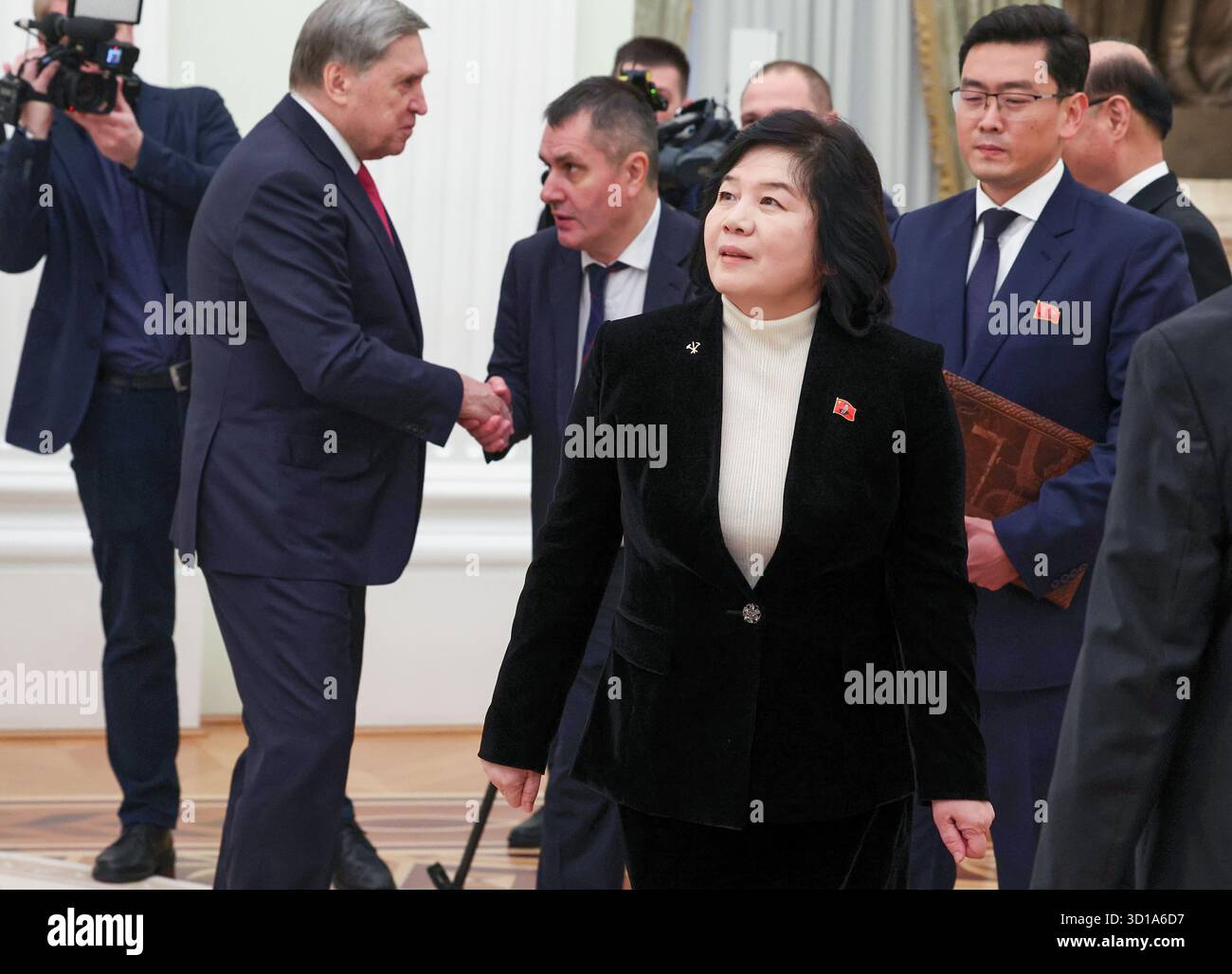North Korean Foreign Minister Choe Son Hui arrives for the talks with ...