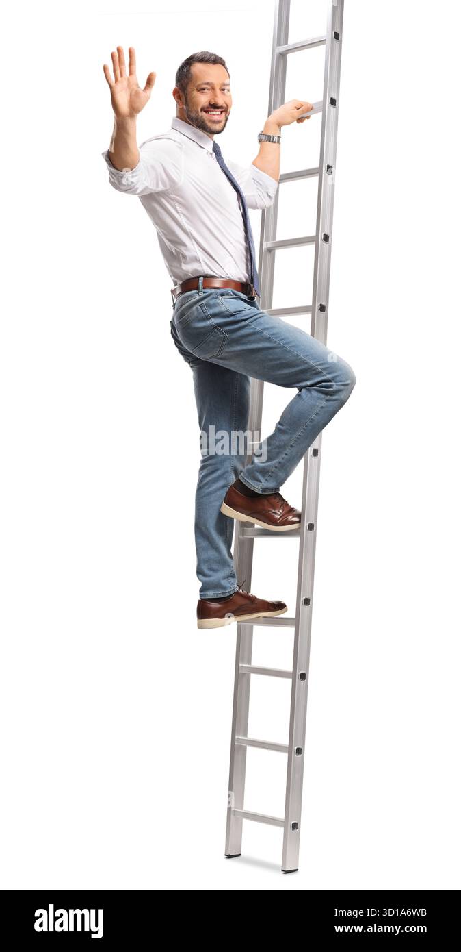 People climbing career ladder Cut Out Stock Images & Pictures - Alamy