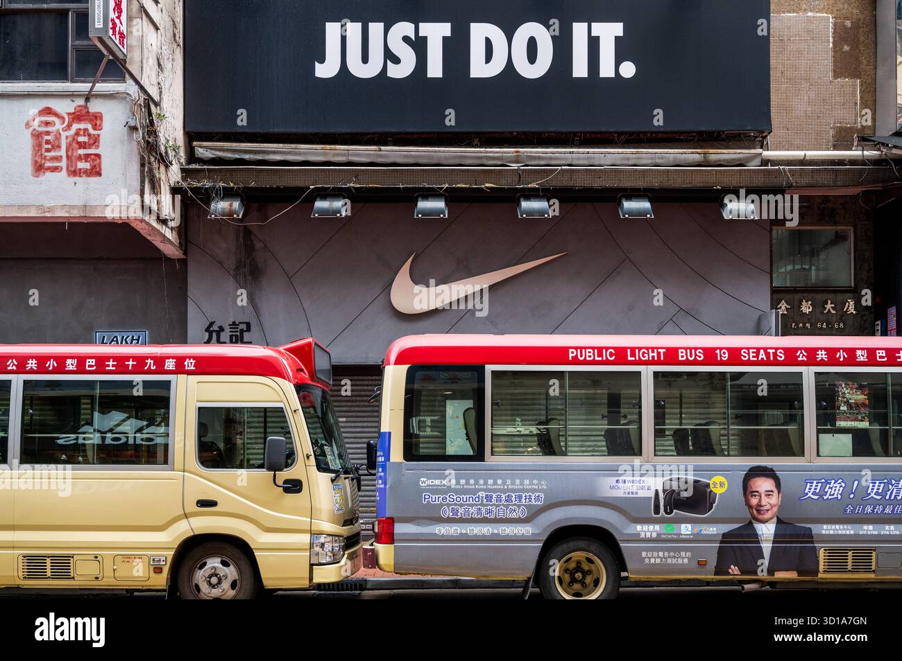 Public transportation buses are seen parked in front of the American ...