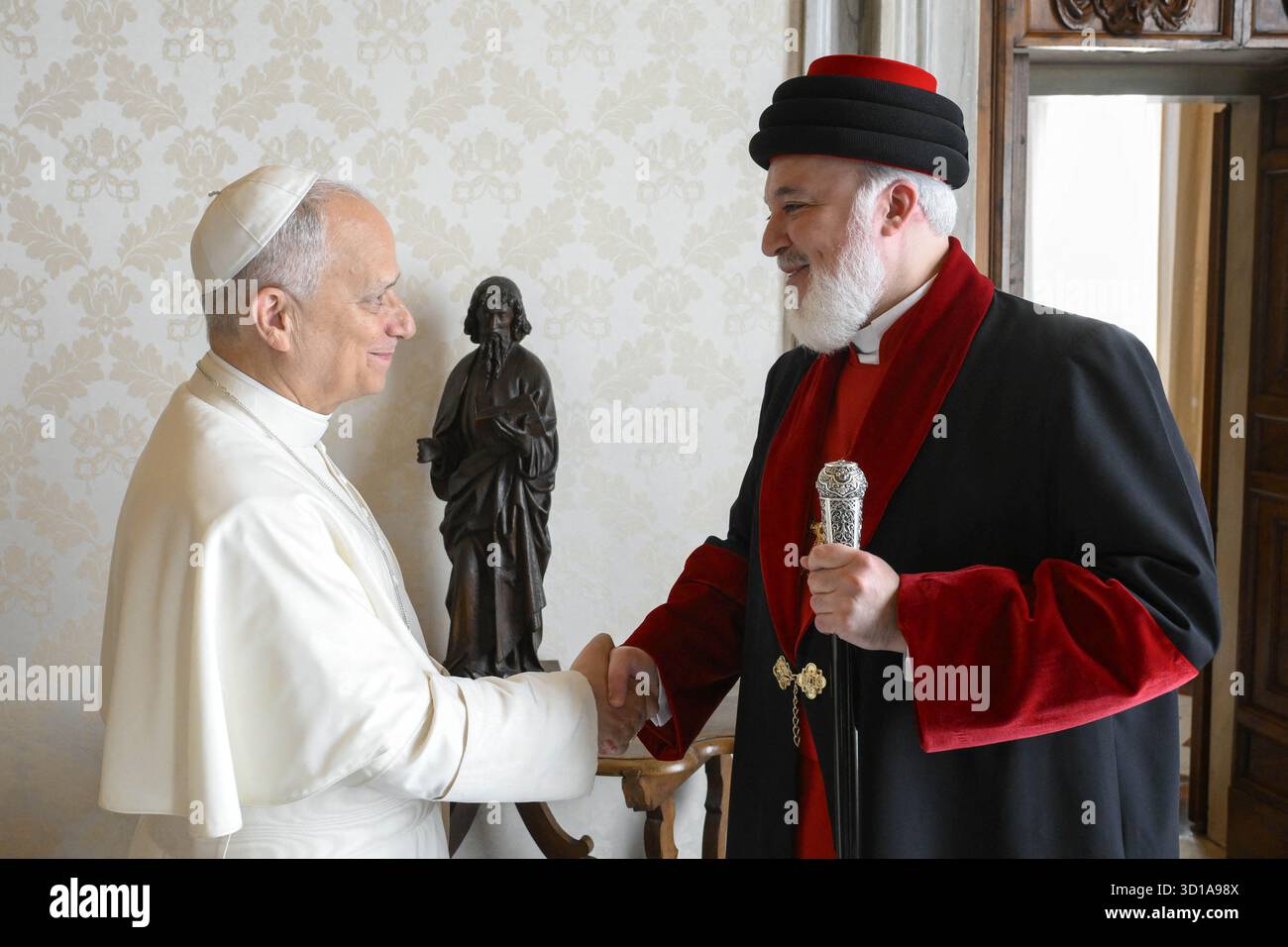 Vatican. 27 Oct, 2025. Pope Leo XIV meets Mar Awa III, Catholicos ...
