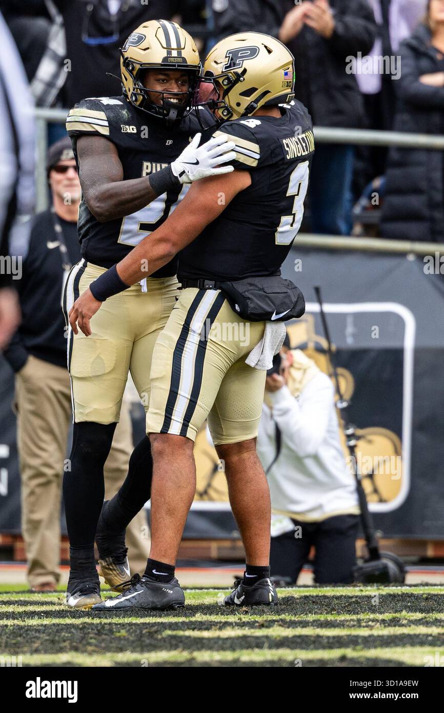 October 25, 2025: Purdue running back Malachi Thomas (24) and Purdue ...