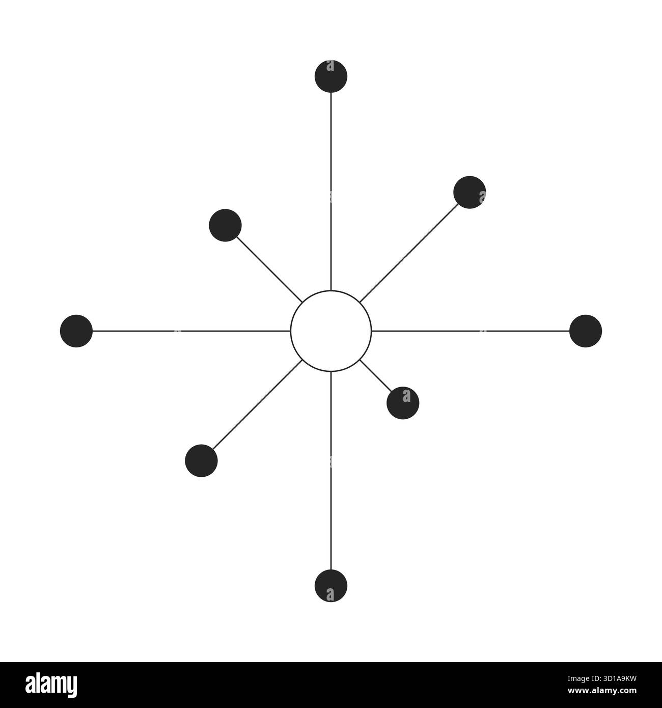 Network nodes visualization Stock Vector Images - Alamy