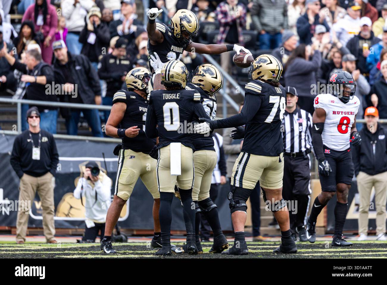 October 25, 2025: Purdue running back Malachi Thomas (24) celebrates ...