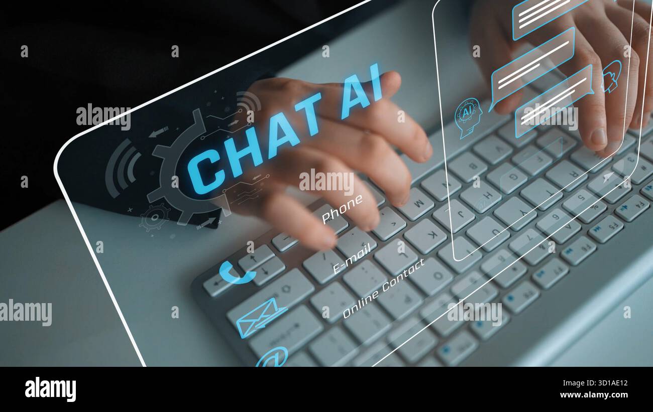 AI chatbot interface facilitates communication, chatbot, and AI ...