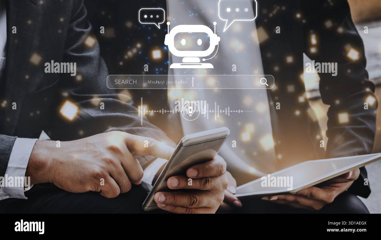 AI assistant with voice chat interface, combining smart chatbot, voice ...