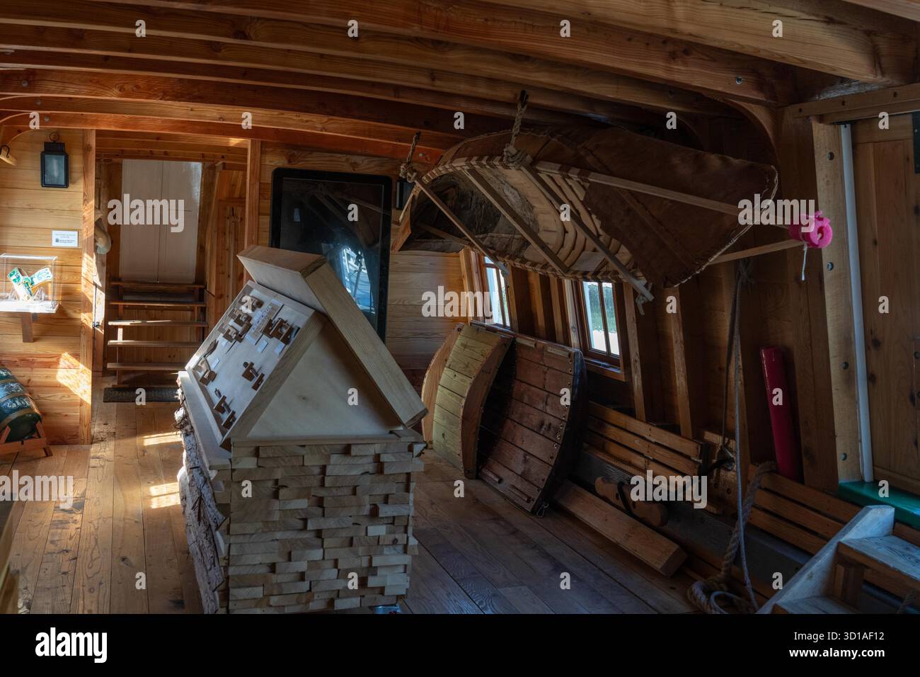 October 26, 2025, Bronx, New York, USA: View of interior of the boat ...