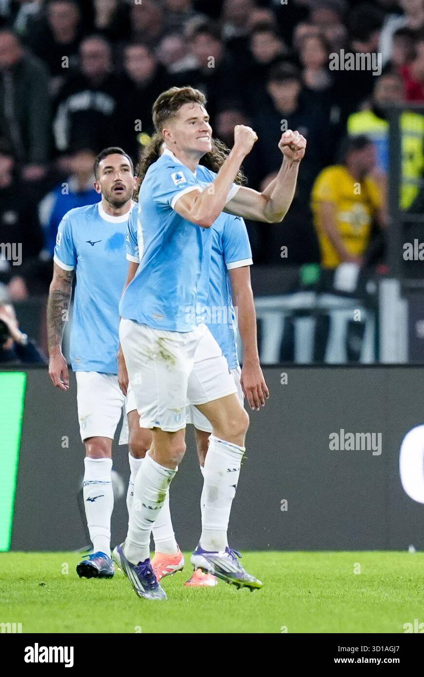 Toma Basic of SS Lazio celebrates after scoring first goal during the ...