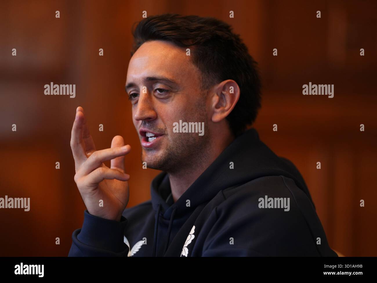England's Alex Mitchell during a press conference at the England Rugby ...