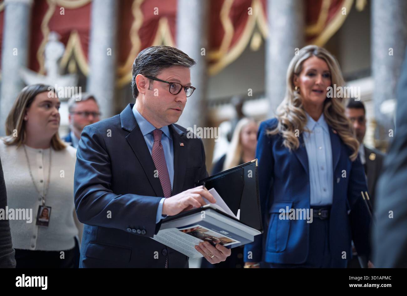Speaker of the House Mike Johnson, R-La., walks with Small Business ...