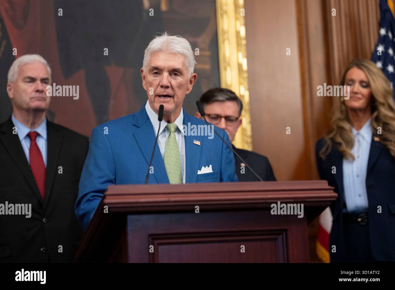 U.S. Representative Roger Williams (Republican of Texas) during a press ...