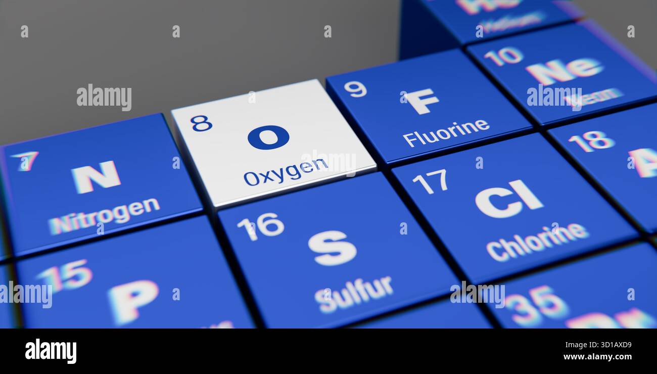 Periodic table elements oxygen hi-res stock photography and images - Alamy