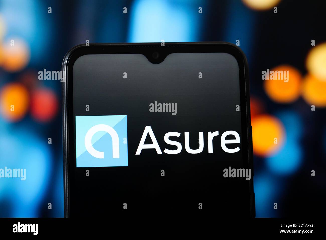 In this photo illustration, the Asure Software logo is seen displayed ...