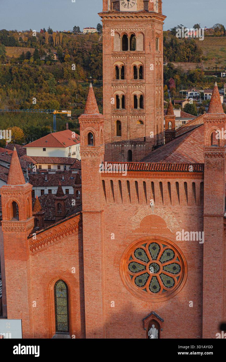 Comprehensive aerial view of Alba's complete church complex featuring ...
