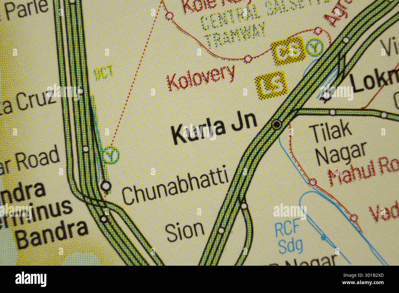 Kurla Jn - India Railways junction schematic transport map train ...