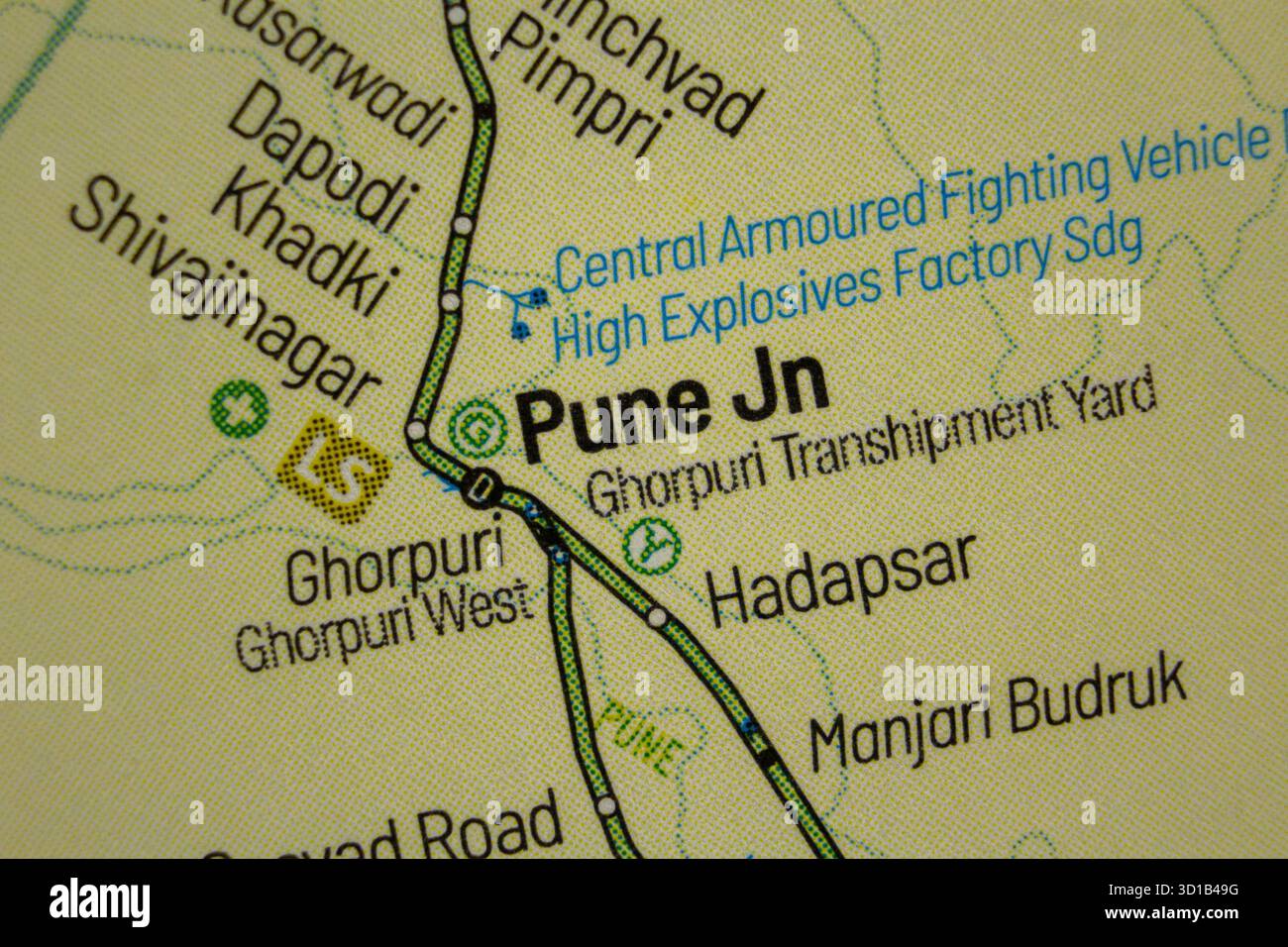 Map pune city urban hi-res stock photography and images - Alamy