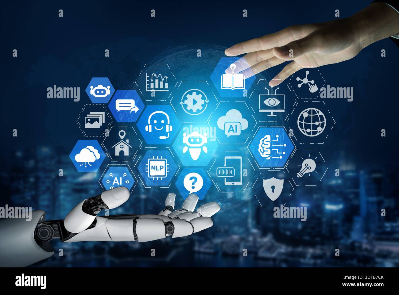 AI virtual assistant chatbot uses generative AI, LLM deep learning, and ...