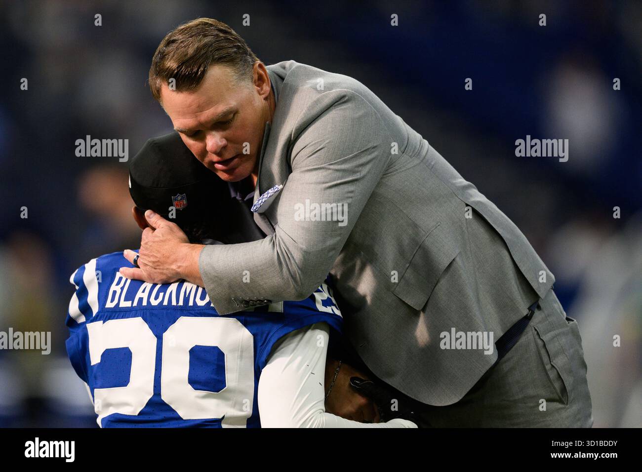 Indianapolis Colts general manager Chris Ballard hugs Indianapolis ...