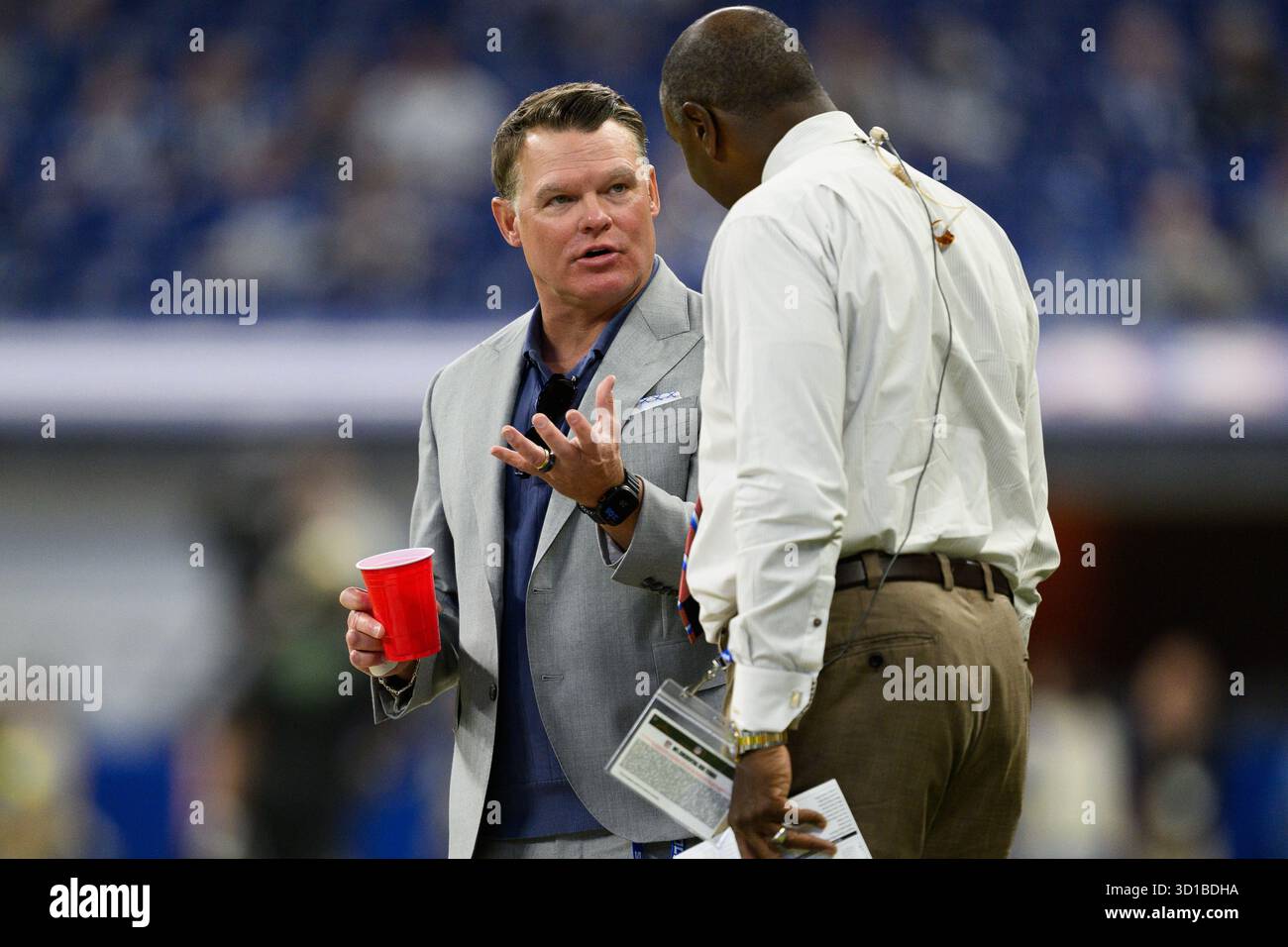 Indianapolis Colts general manager Chris Ballard on the field before an ...