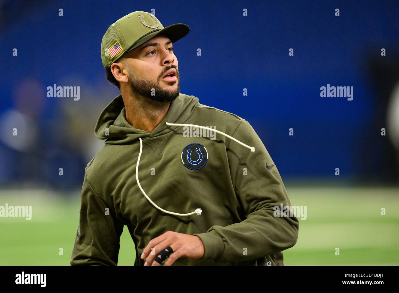 Indianapolis Colts wide receiver Michael Pittman Jr. (11) warms up on ...