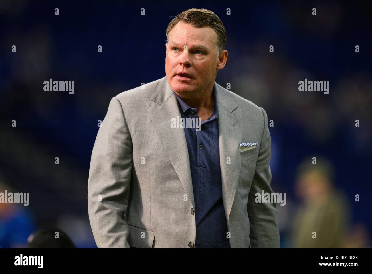 Indianapolis Colts general manager Chris Ballard on the field before an ...