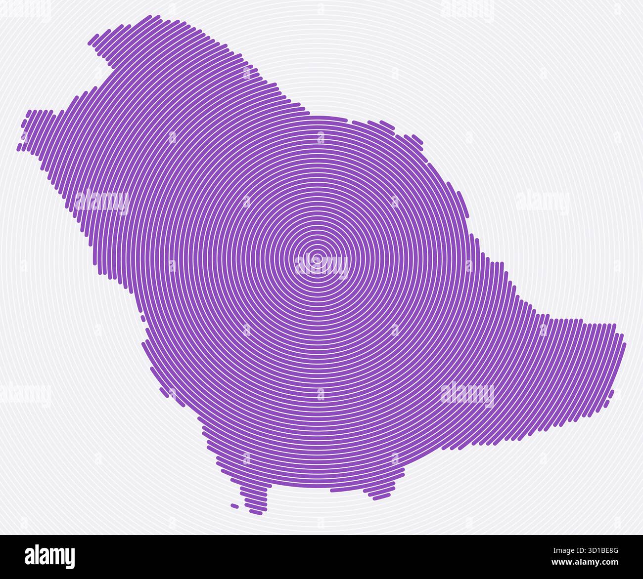 Saudi Arabia shape rings. Country map formed by stacked circles. Saudi ...