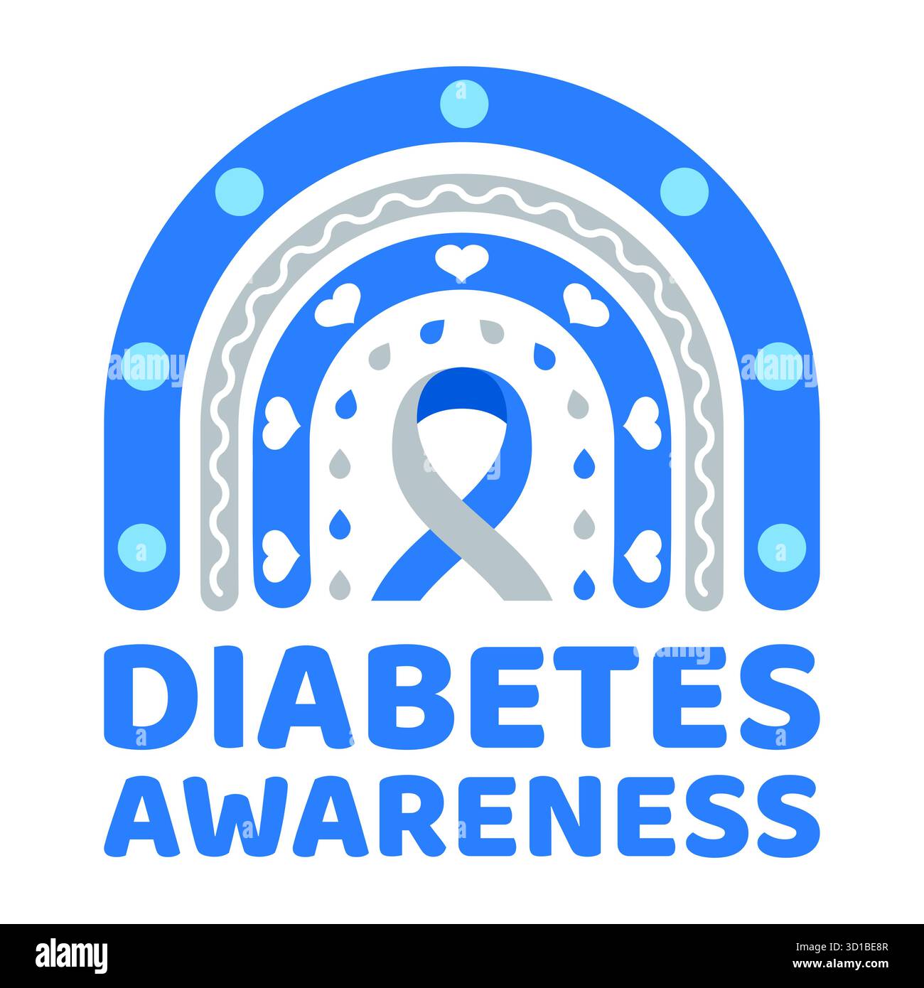 Awareness ribbon insulin sugar Stock Vector Images - Alamy