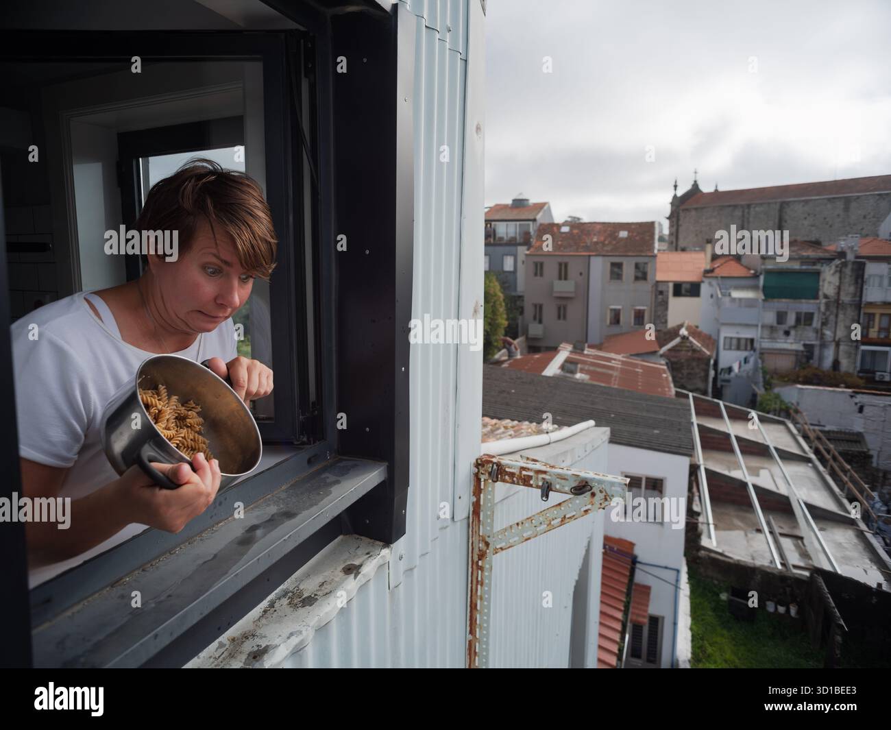 Woman throwing old spoiled hi-res stock photography and images - Alamy