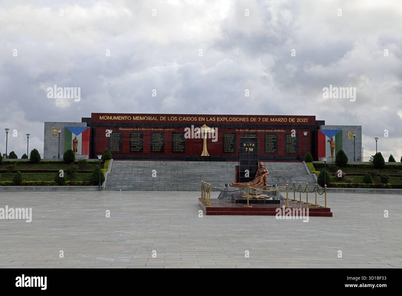 Monument to the Fallen in the Equatorial Guinea Disaster of 2021 Stock ...