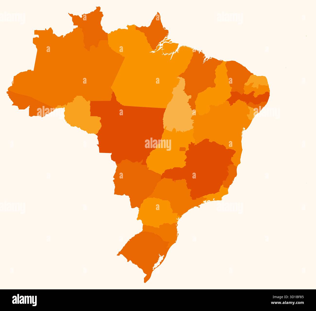 Orange brazil map silhouette Stock Vector Images - Alamy