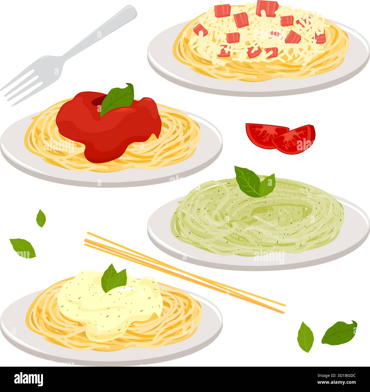 Tomato sauce pasta on Stock Vector Images - Alamy