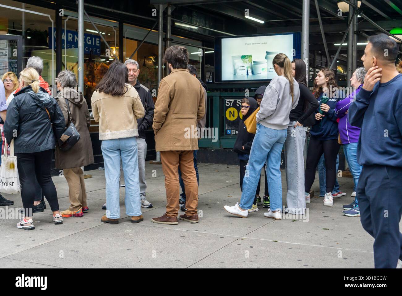 Line of brunchers outside the Carnegie Diner & Cafe on Sunday, October ...
